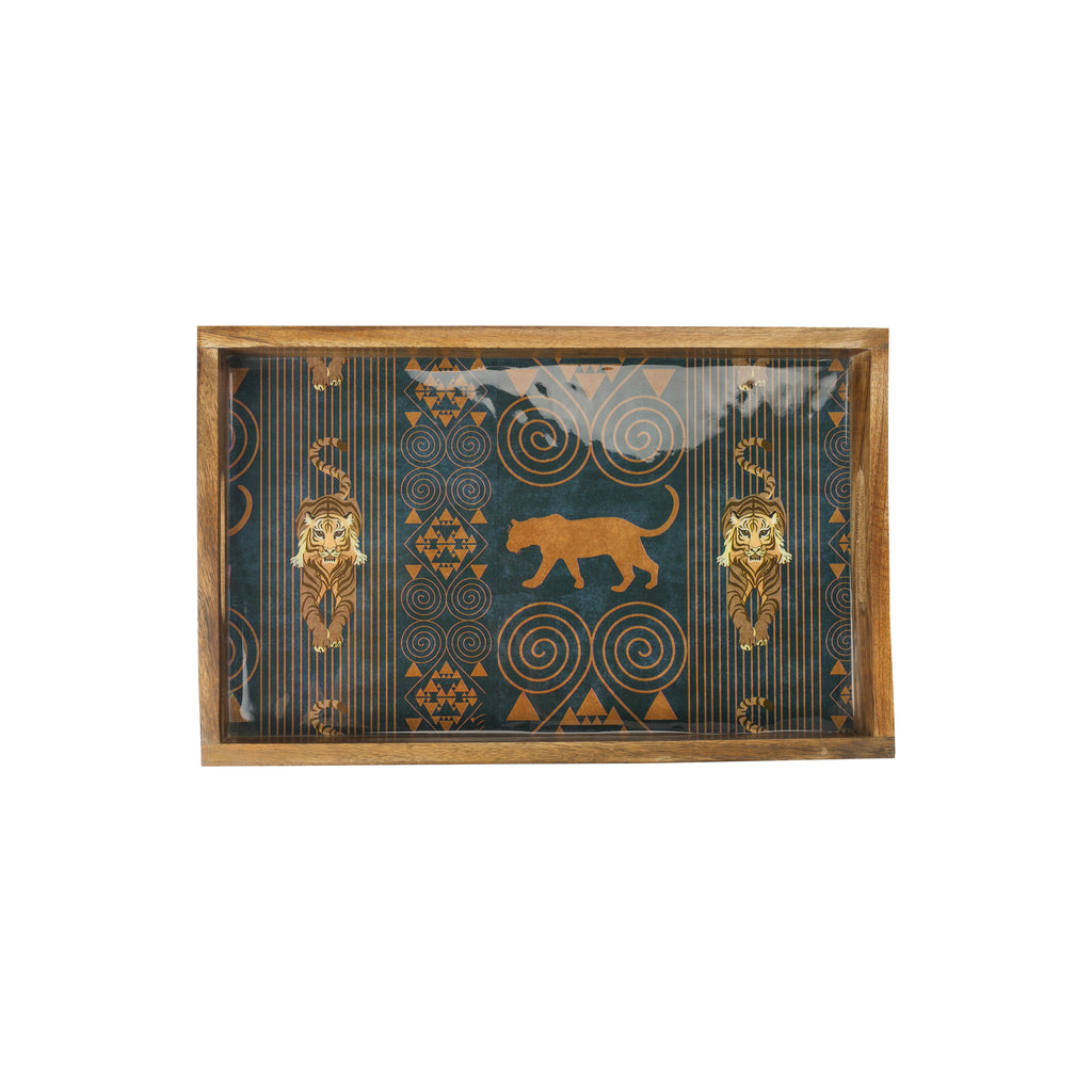 Safari Lion Resin And Wood Decorative Trays- Set of 3 – tiramisuusa