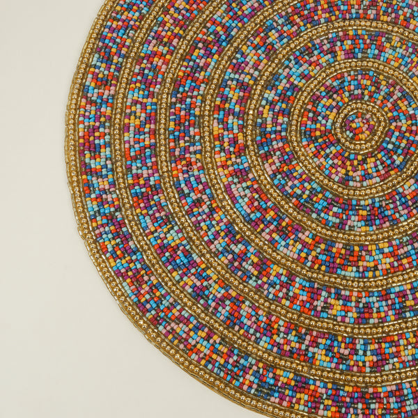 Ivory Fringe Beaded Placemat – tiramisuusa